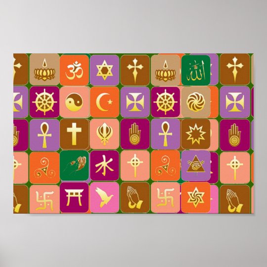 For Open Minded : RESPECT for ALL RELIGIONS Poster | Zazzle.com