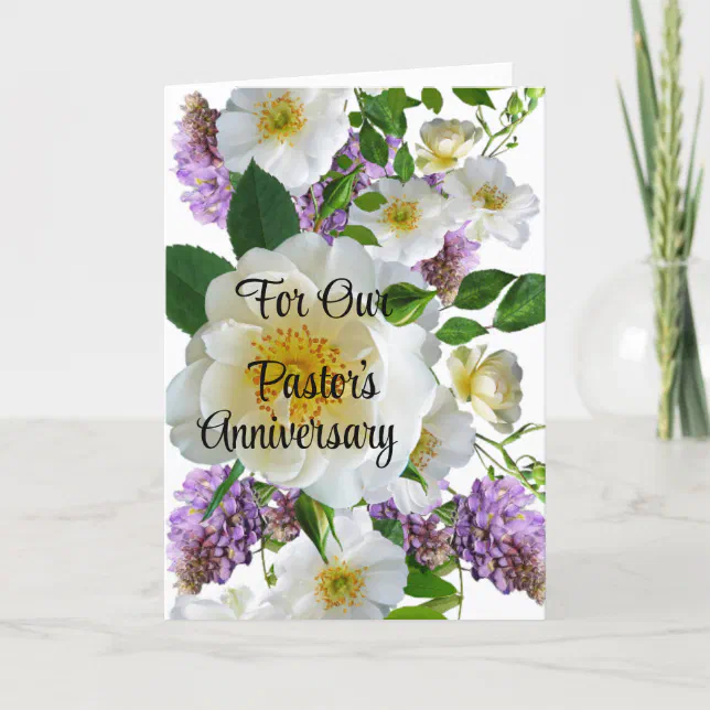 For Our Pastor's Anniversary Folded Greeting Card | Zazzle