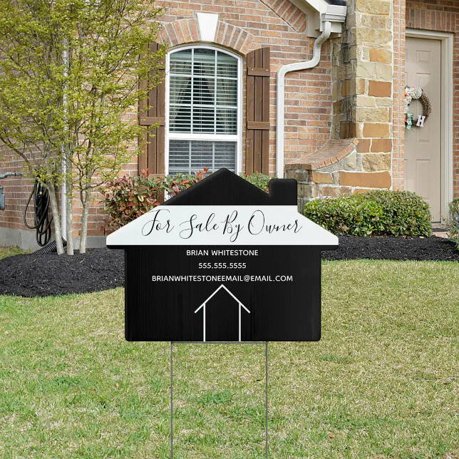 For Sale By Owner Real Estate Chic Custom House Si Sign | Zazzle