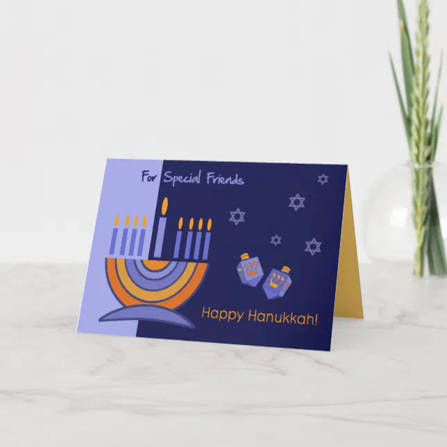For Special Friends on Hanukkah Holiday Card | Zazzle