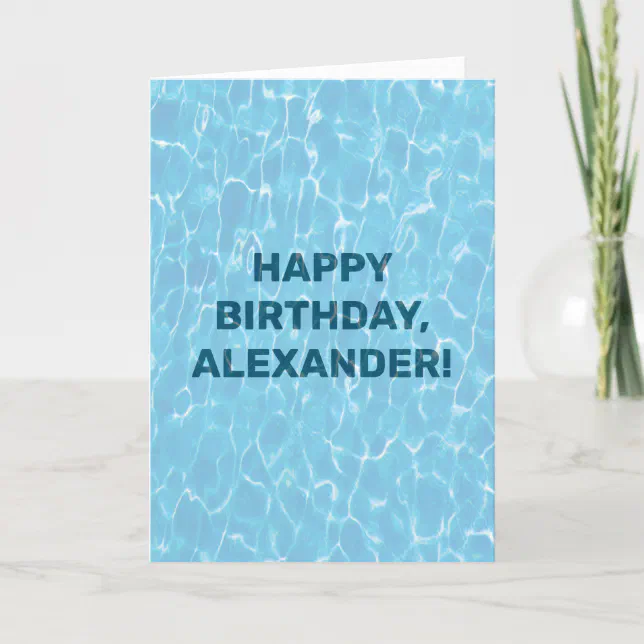 For Swimmers Custom Message Swimming Pool Card | Zazzle