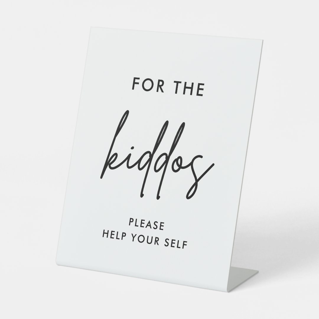 For The Kiddos Wedding Kids Activities Table Sign | Zazzle