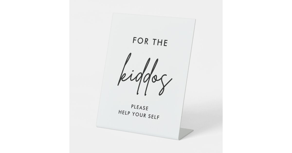 For The Kiddos Wedding Kids Activities Table Sign | Zazzle
