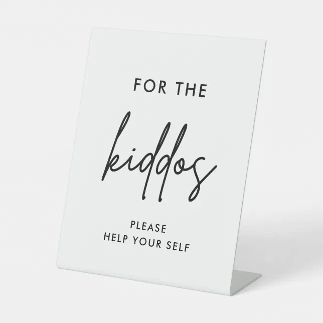 For The Kiddos Wedding Kids Activities Table Sign | Zazzle