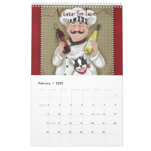 For the Love of CHEFS Calendar 2022 | Zazzle