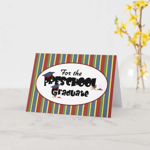 For the Preschool Graduate Cute Congratulations Card | Zazzle