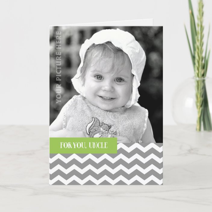 For Uncle on Father's Day Custom Photo Card | Zazzle.com