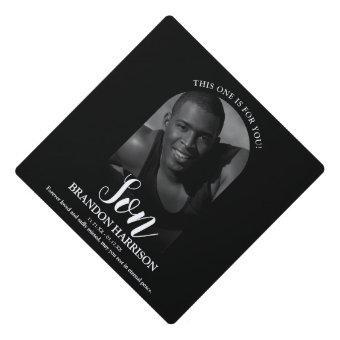 For You Son | Photo Memorial Graduation Cap Topper | Zazzle