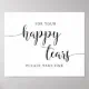 For Your Happy Tears Rustic Wedding Tissues Sign | Zazzle