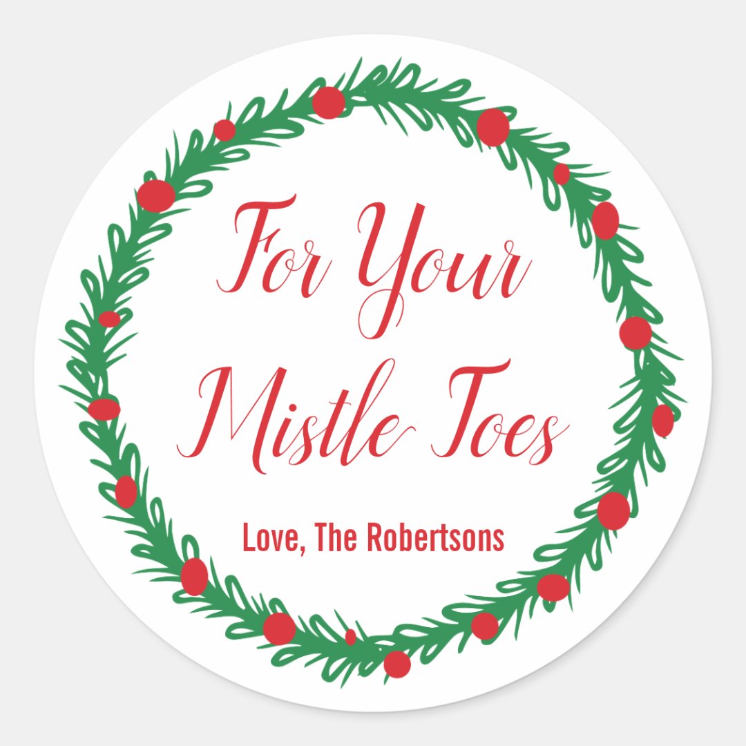 For Your Mistle Toes Labels, Gift Tags, Christmas Classic Round Sticker ...