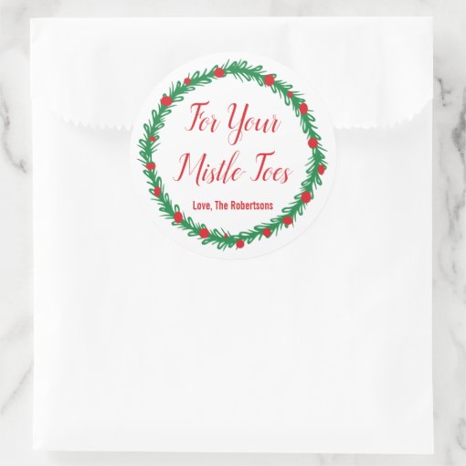 For Your Mistle Toes Labels, Gift Tags, Christmas Classic Round Sticker ...