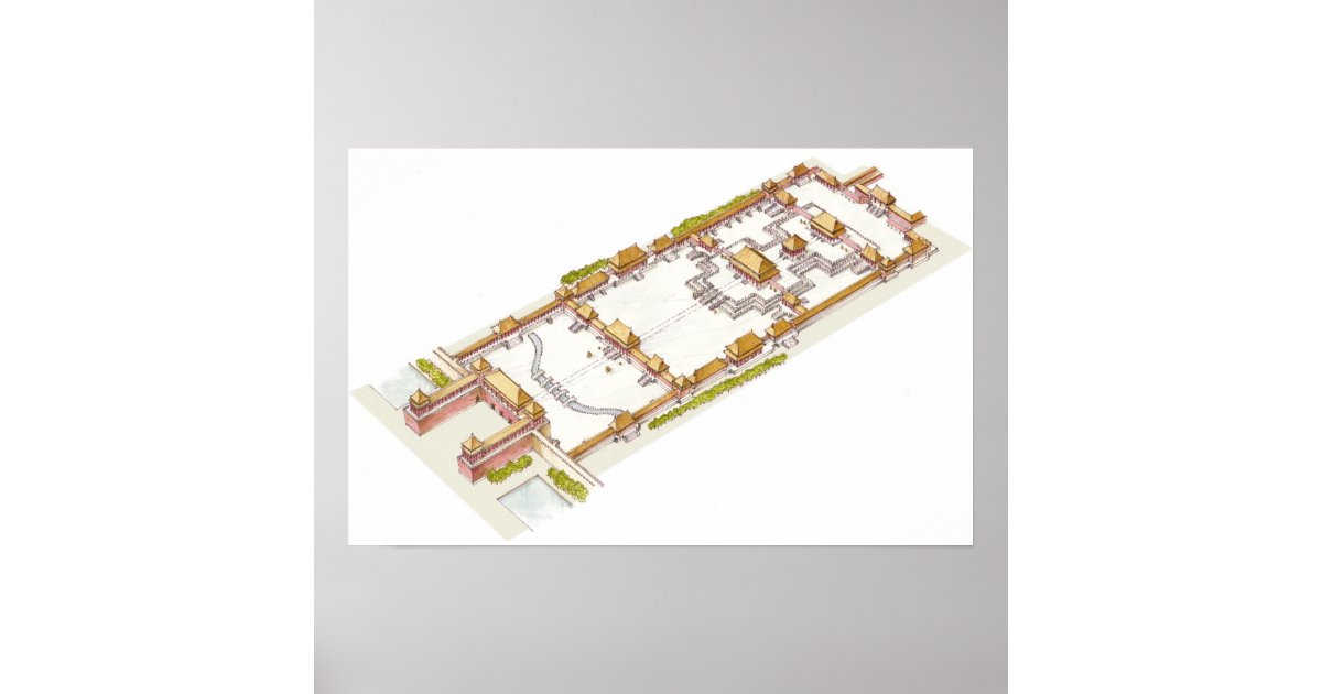 Forbbiden City Beijing. Detail Poster | Zazzle