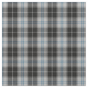 Clan Forbes Dress Tartan Black and White Plaid Fabric | Zazzle