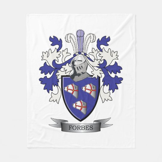 Forbes Family Crest Coat of Arms Fleece Blanket | Zazzle.com