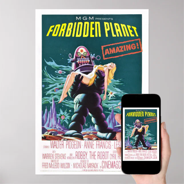 Forbidden Planet Classic Sci-Fi Movie Poster | Zazzle