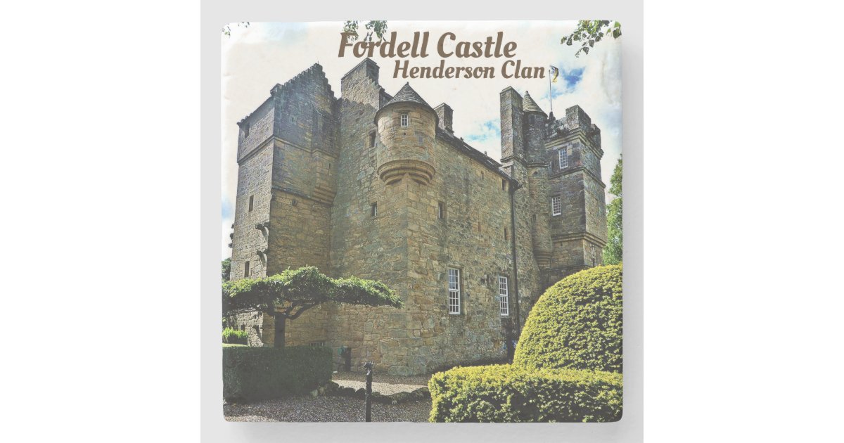 Fordell Castle – Scottish Henderson Clan Stone Coaster | Zazzle