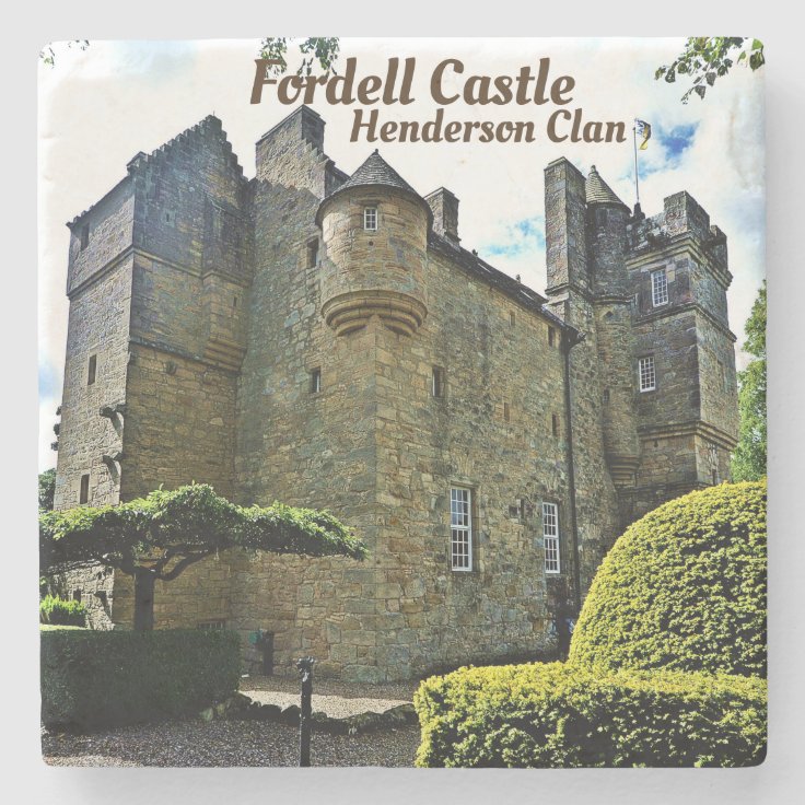 Fordell Castle – Scottish Henderson Clan Stone Coaster | Zazzle