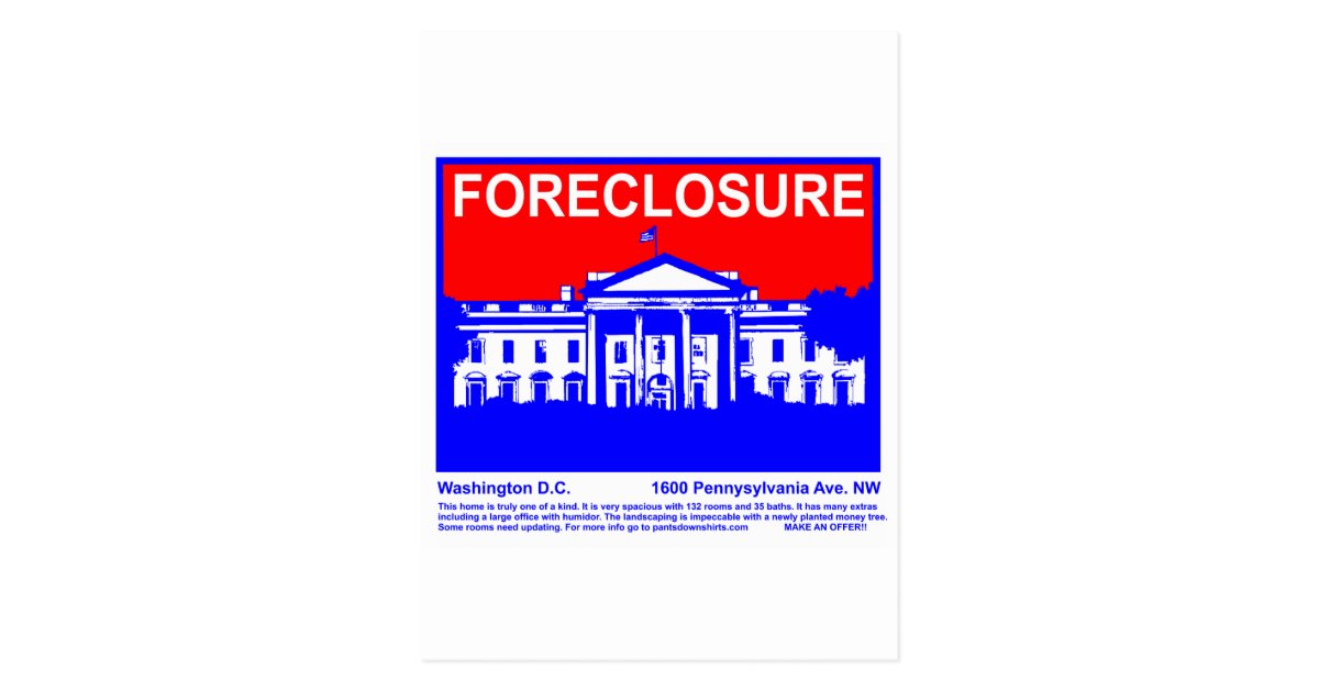 FORECLOSURE POSTCARD | Zazzle.com