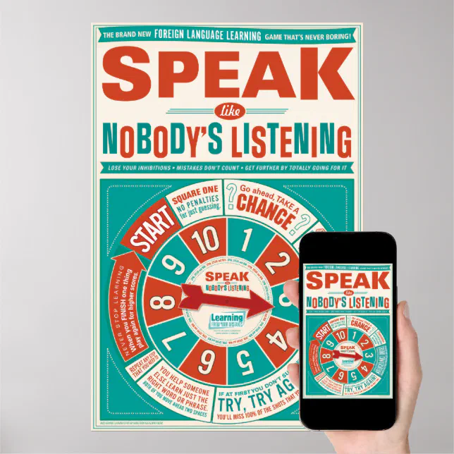 Foreign Language classroom poster (Speak like…) | Zazzle