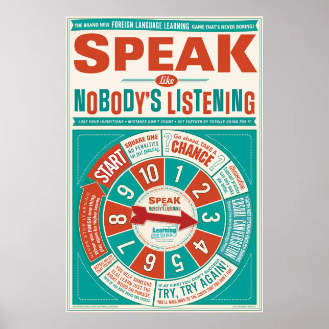 Foreign Language classroom poster (Speak like…) | Zazzle