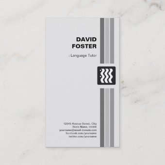 Foreign Language Tutor - Premium Double Sided Business Card | Zazzle