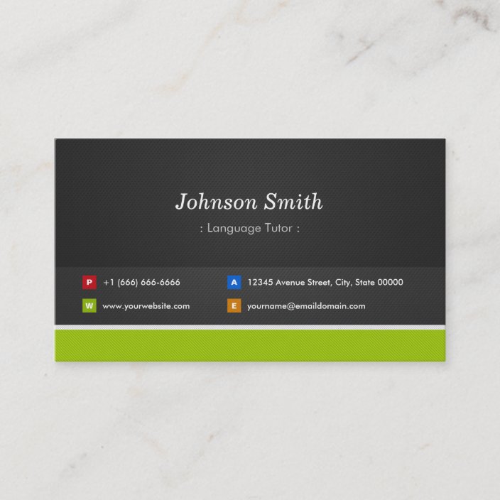 Foreign Language Tutor - Professional and Premium Business Card ...