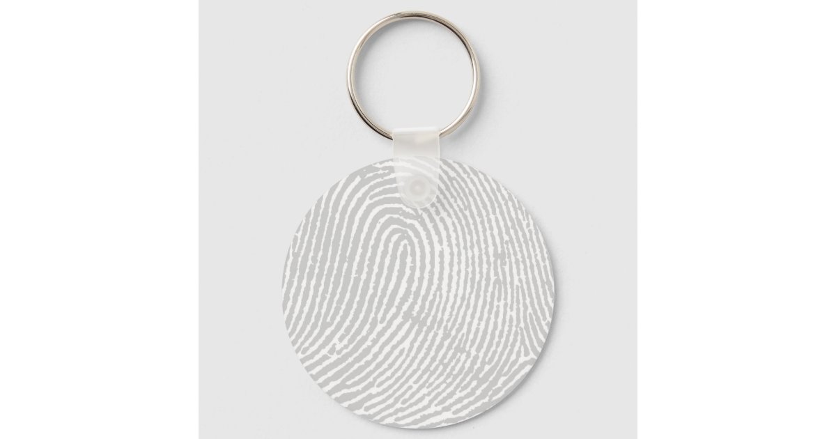 Forensic Fingerprint Pattern Keychain | Zazzle