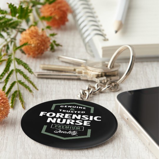 Forensic Nurse Logo Gift Ideas Keychain | Zazzle.com