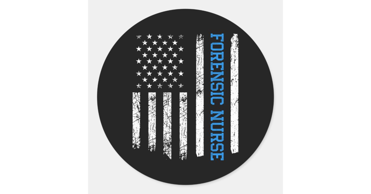 Forensic Nurse Usa American Flag Nurse Correctiona Classic Round ...