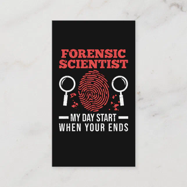 Forensic Science Investigator Forensics Scientists Business Card | Zazzle