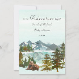 Forest Adventure Bears Wishes For Baby Card | Zazzle