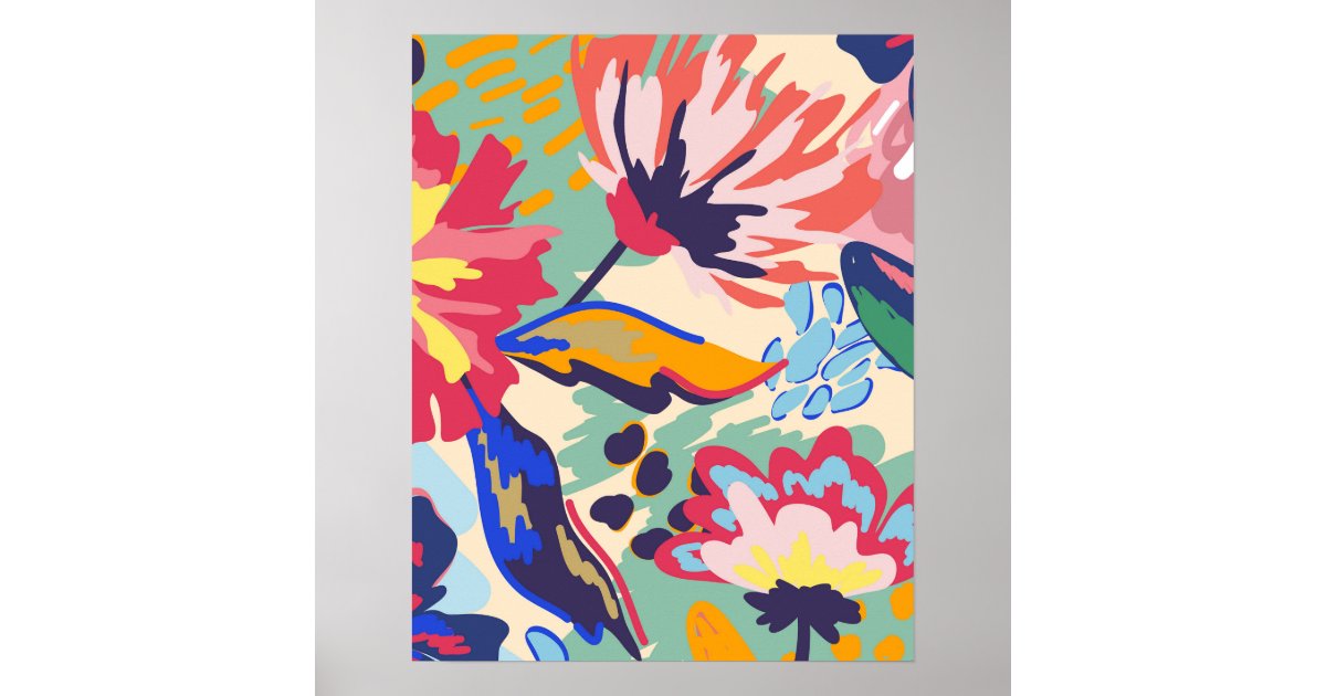 Forest and roses poster | Zazzle