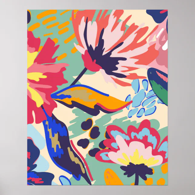 Forest and roses poster | Zazzle