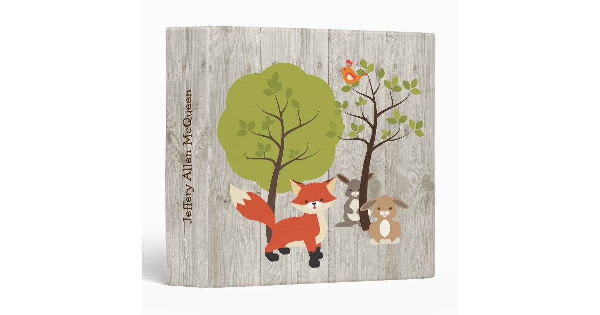 Forest Animals Baby Album Binder | Zazzle