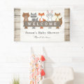 Forest Animals with Banner, Baby Shower Welcome Banner | Zazzle