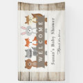 Forest Animals with Banner, Baby Shower Welcome Banner | Zazzle