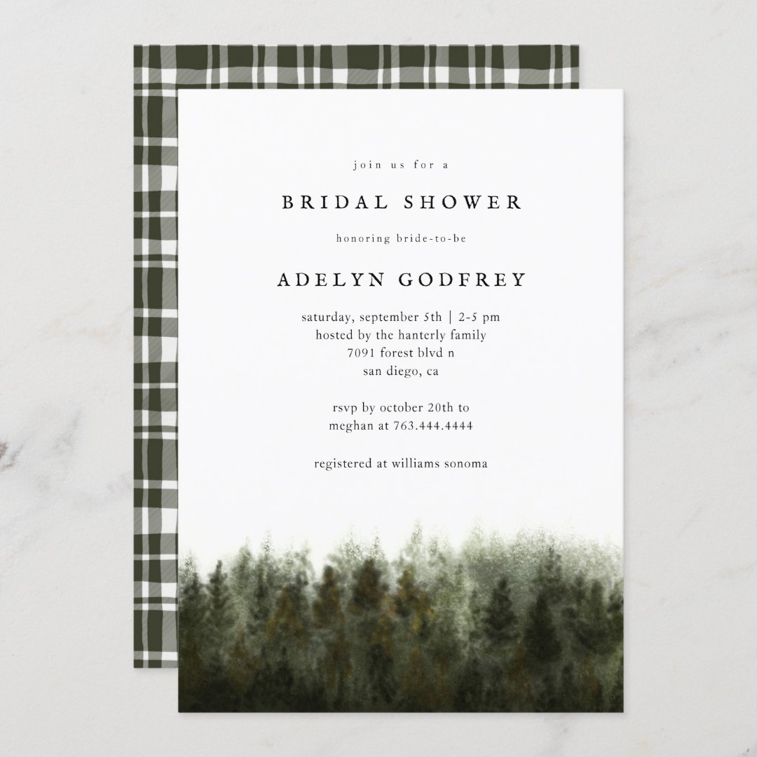 Forest Bridal Shower Invitation | Zazzle