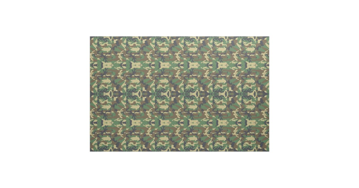Forest Camo Military Camouflage Armed Forces Fabric | Zazzle