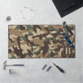 Forest Camo Personalized Monogram Camouflage Desk Mat | Zazzle