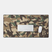 Forest Camo Personalized Monogram Camouflage Desk Mat | Zazzle