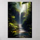 Forest Cascade, A Charming Waterfall Poster | Zazzle