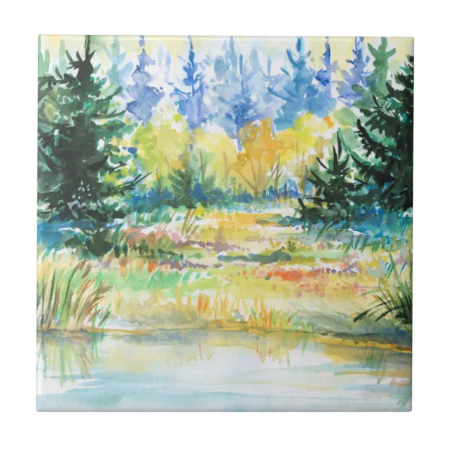 Forest Ceramic Tile | Zazzle
