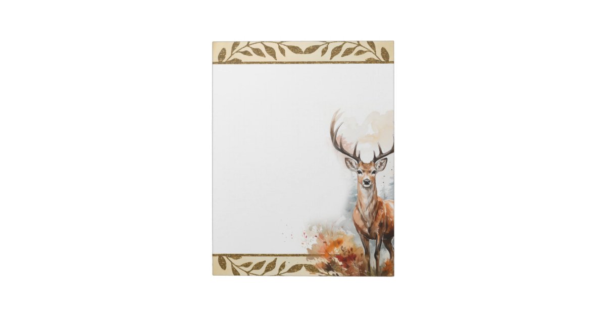 Forest Deer Woodland Animals Nature Themed Notepad | Zazzle