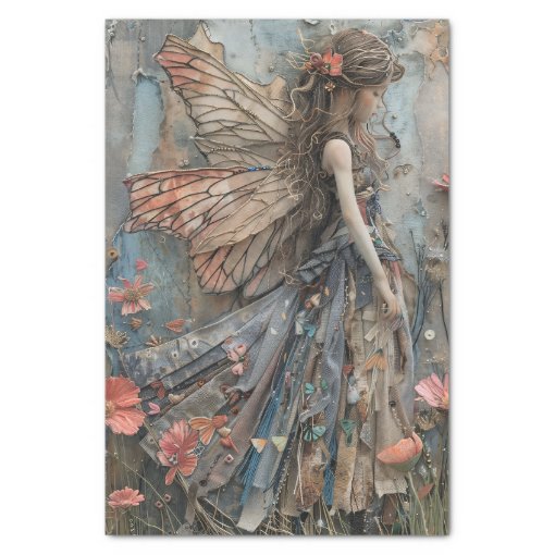 FOREST FAIRY GIRL DECOUPAGE TISSUE PAPER | Zazzle