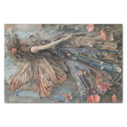FOREST FAIRY GIRL DECOUPAGE TISSUE PAPER | Zazzle