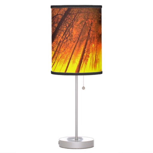 Forest Fire Table Lamp | Zazzle