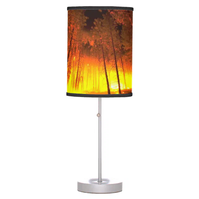 Forest Fire Table Lamp | Zazzle