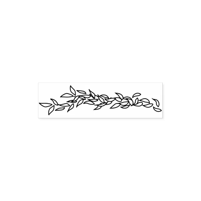 Forest Flower Botanicals Leaves Ivy Self-inking Stamp | Zazzle