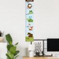 Forest Friends Animals Growth Chart Keep at 8x44! | Zazzle