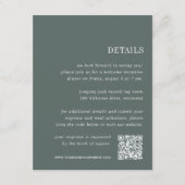Forest Green | All-in-One Wedding Details Enclosure Card | Zazzle